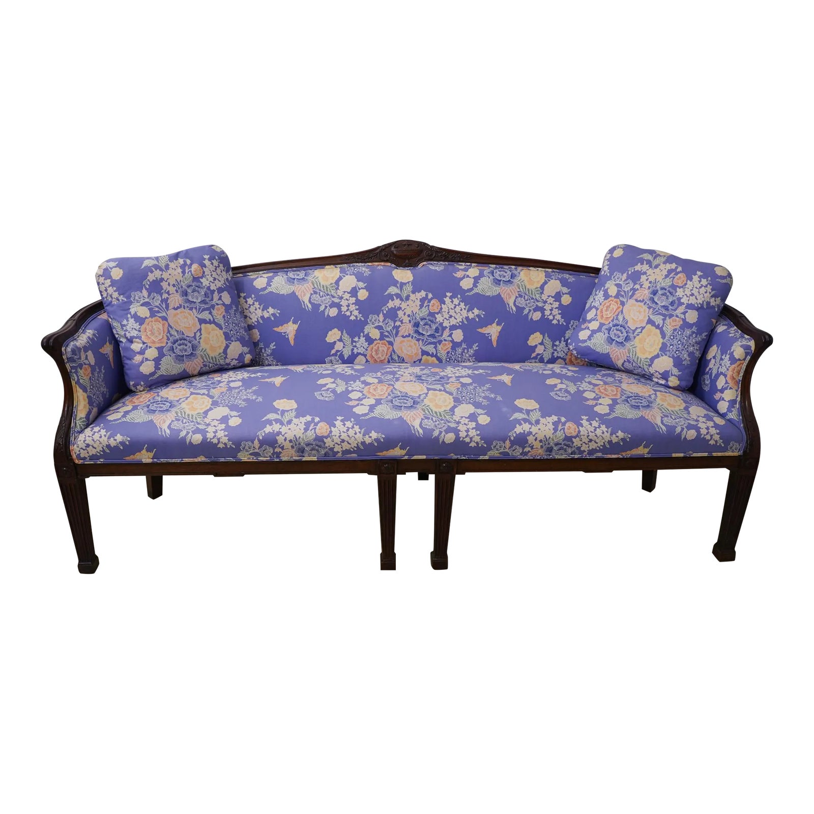 Early 19th C. English Adam Style Mahogany Sofa | Chairish