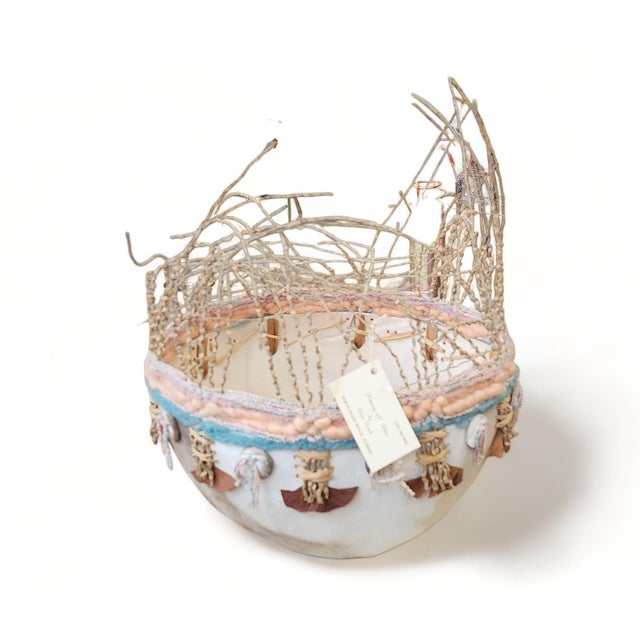 Funky Pottery N' Fiber Mixed Media Art Bowl by EMFrisch ~ Eileen & Mark ...