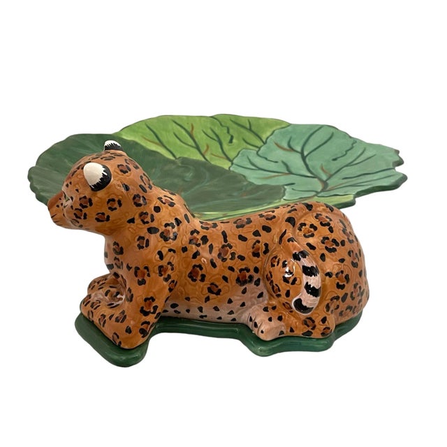 Lynn Chase Jungle Jubilee Leopard Serving Tray-2006 | Chairish