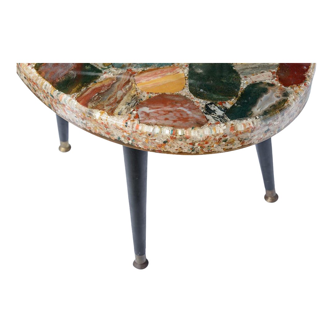 Mid-Century 1968 Stone Embedded in Polymer Coffee Tables | Chairish