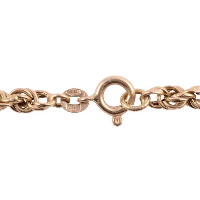 Early 21st Century 14 Karat Gold Rope Chain | Chairish