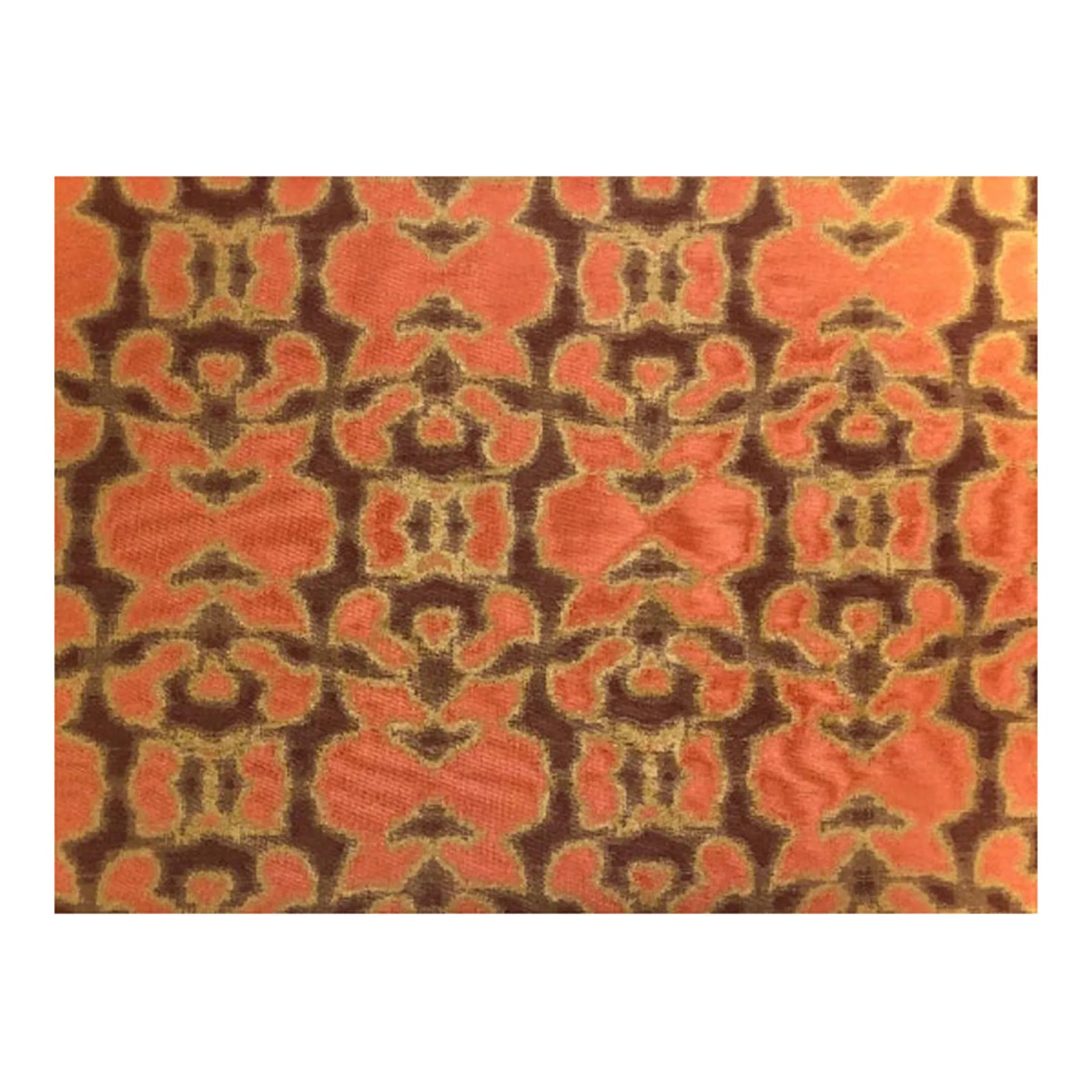 Donghia Higgins Burnt Orange Gold Brown Abstract Textured Water ...