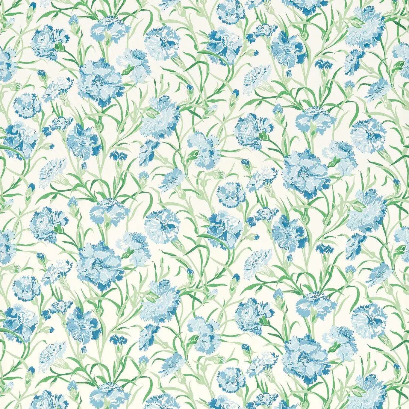 Harlequin Fleur de Joie Fabric in Sky/Forest | Chairish