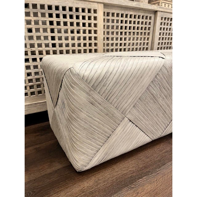 Palecek Portero Rattan Bench | Chairish