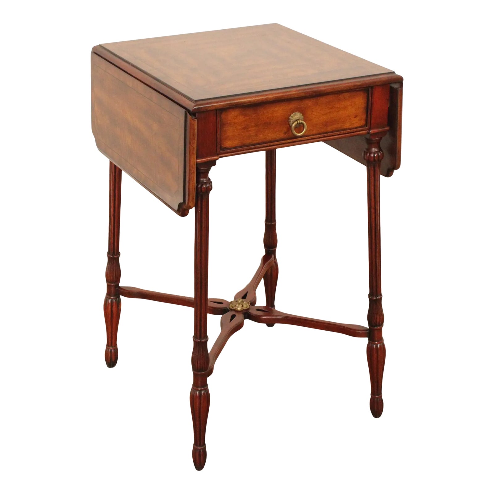 Theodore Alexander Mahogany Pembroke Side Table | Chairish