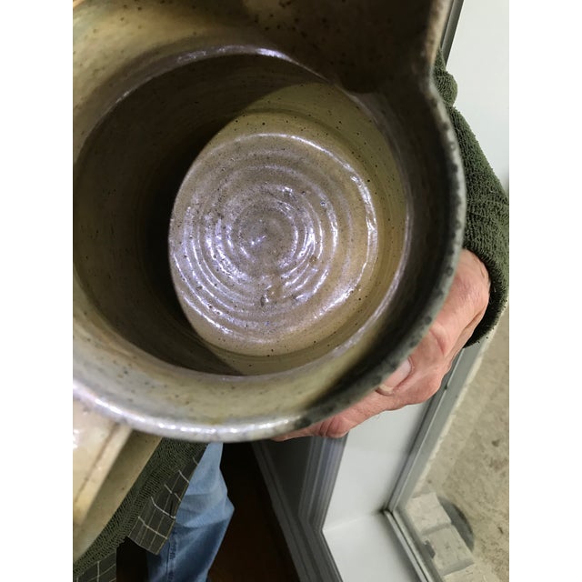 Large Antique English Mocha Ware Jug Pitcher | Chairish