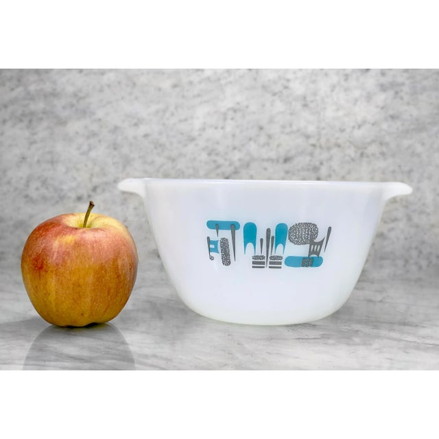 Mid-Century Modern Atomic White & Turquoise Kitchen Mixing Bowls - a ...
