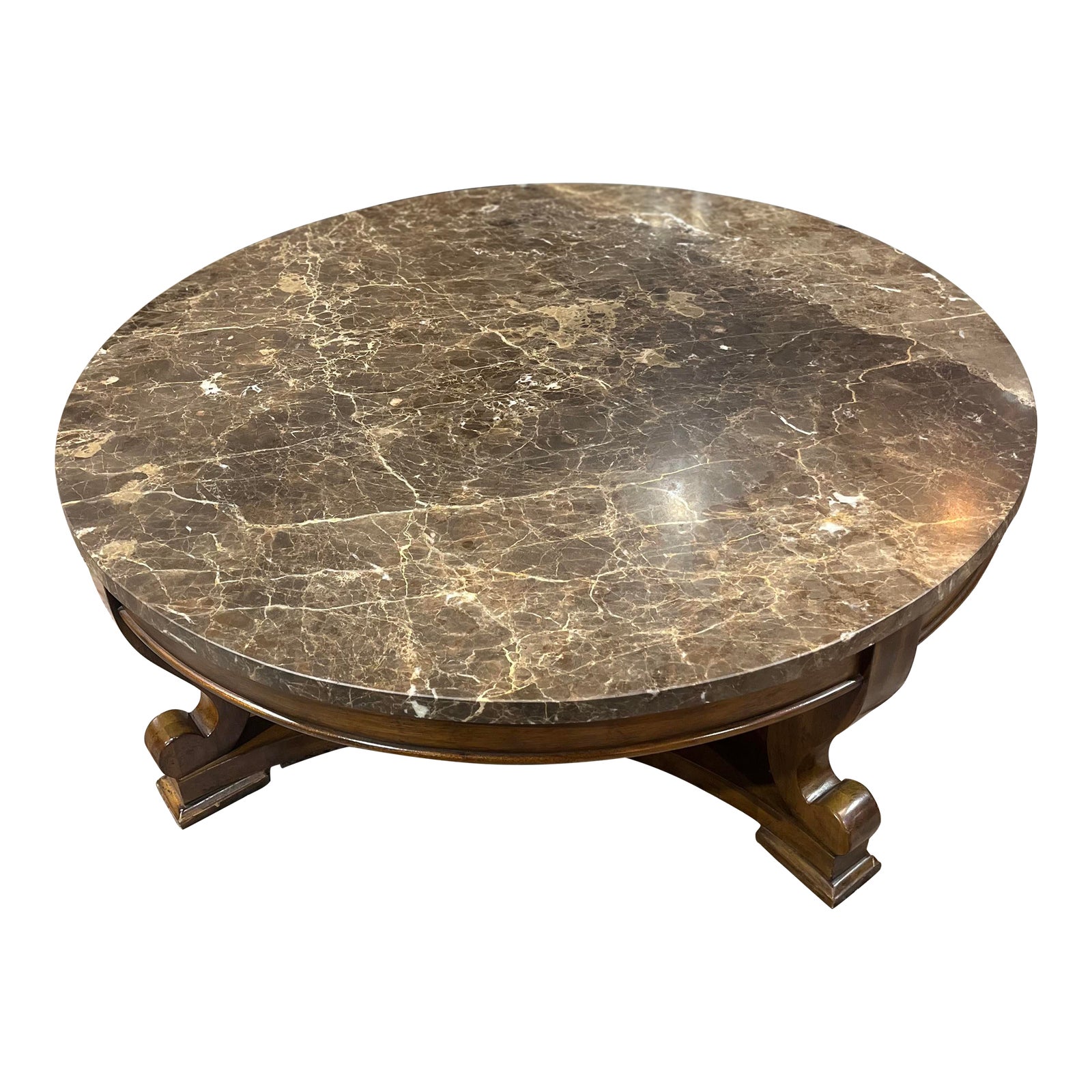 XL Round Marble Table | Chairish