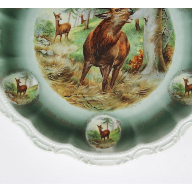 Antique Bavarian Elk Plate | Chairish