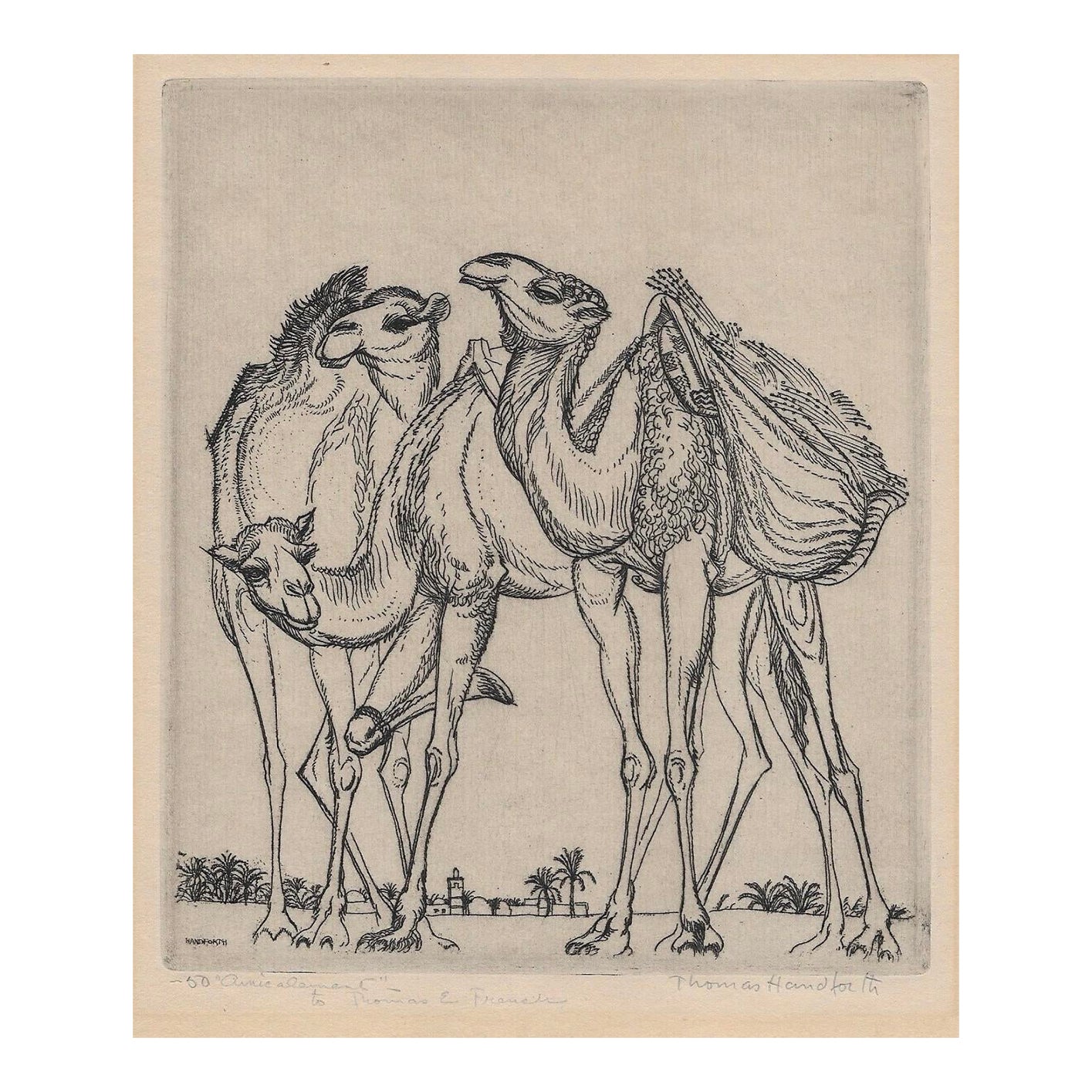 1920s Thomas Handforth Camel Etching | Chairish