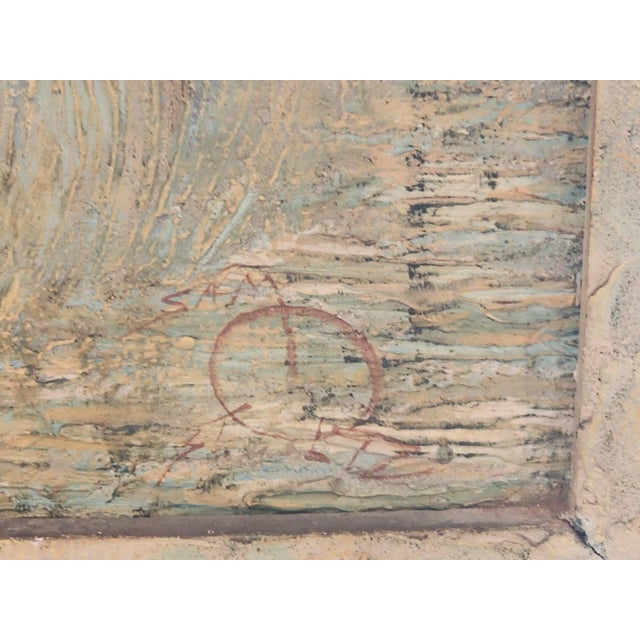 1920's Sam Stoltz Landscape Painting with Flamingos in Flight | Chairish