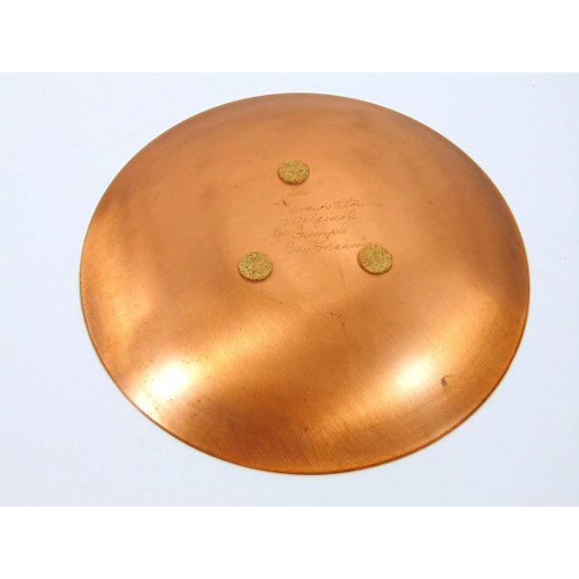 Mid Century Vintage Original Edwards Star Enamel on Copper Plate Dish ...