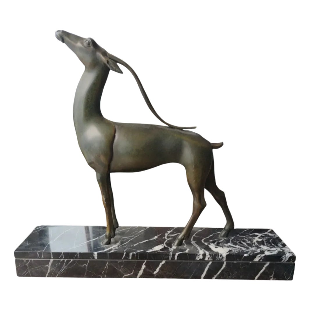 Irenee Rochard, Deer, 1920s-1940s, Marble | Chairish