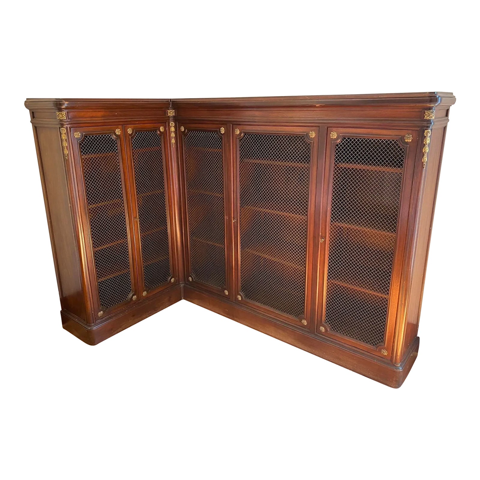 1920s Antique Corner Bookcase | Chairish