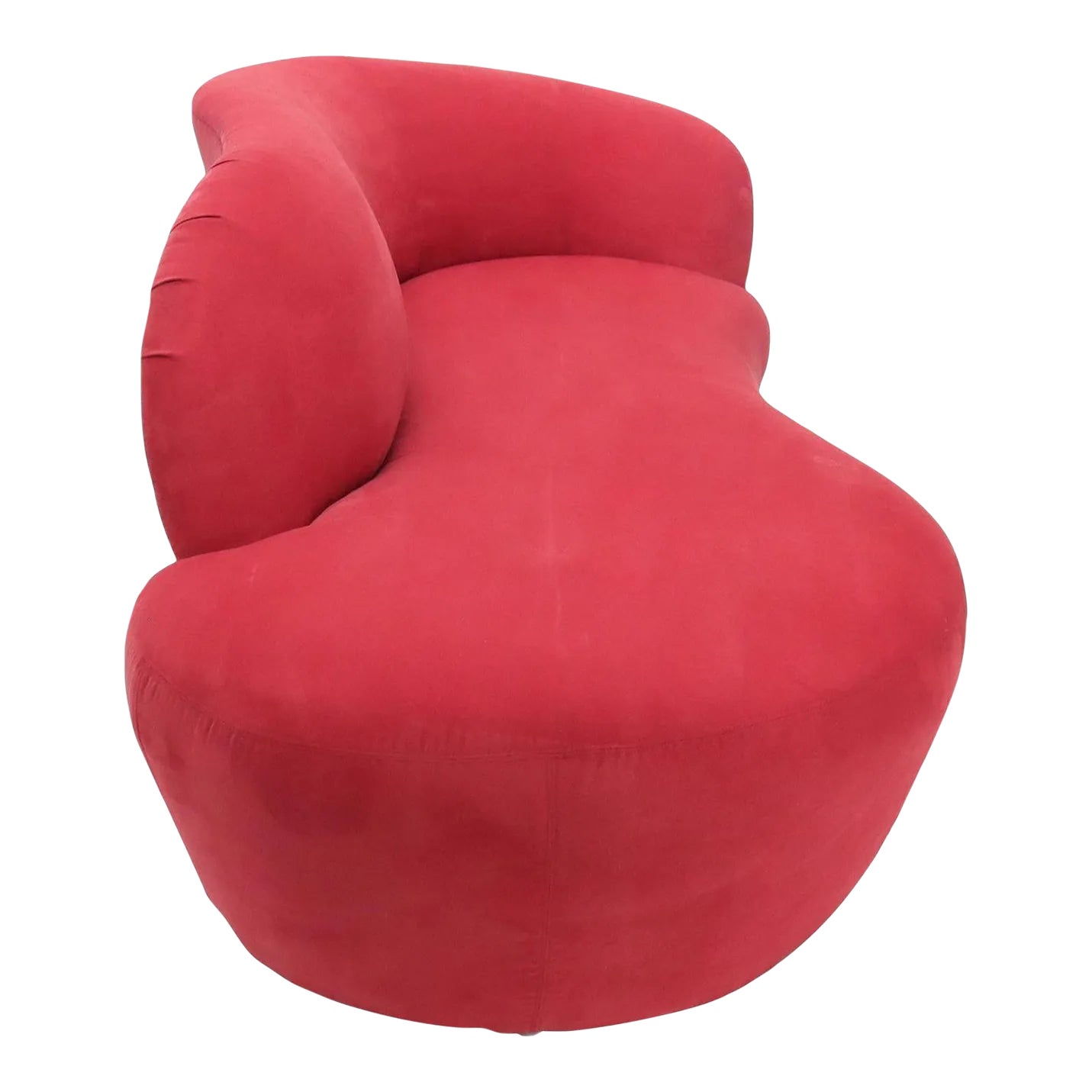 Red Suede Weiman Preview Chaise Lounges Sofa | Chairish
