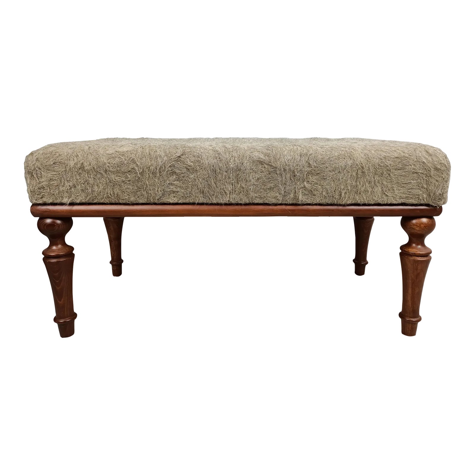 Kilim Upholstered Ottoman Bench | Chairish