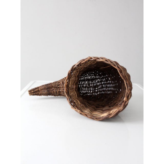 Vintage Wicker Cornucopia | Chairish