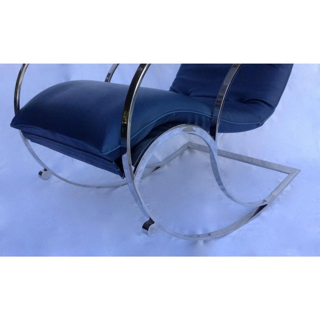 1960s Vintage Milo Baughman Chrome Rocking Chair with Magnetic ...