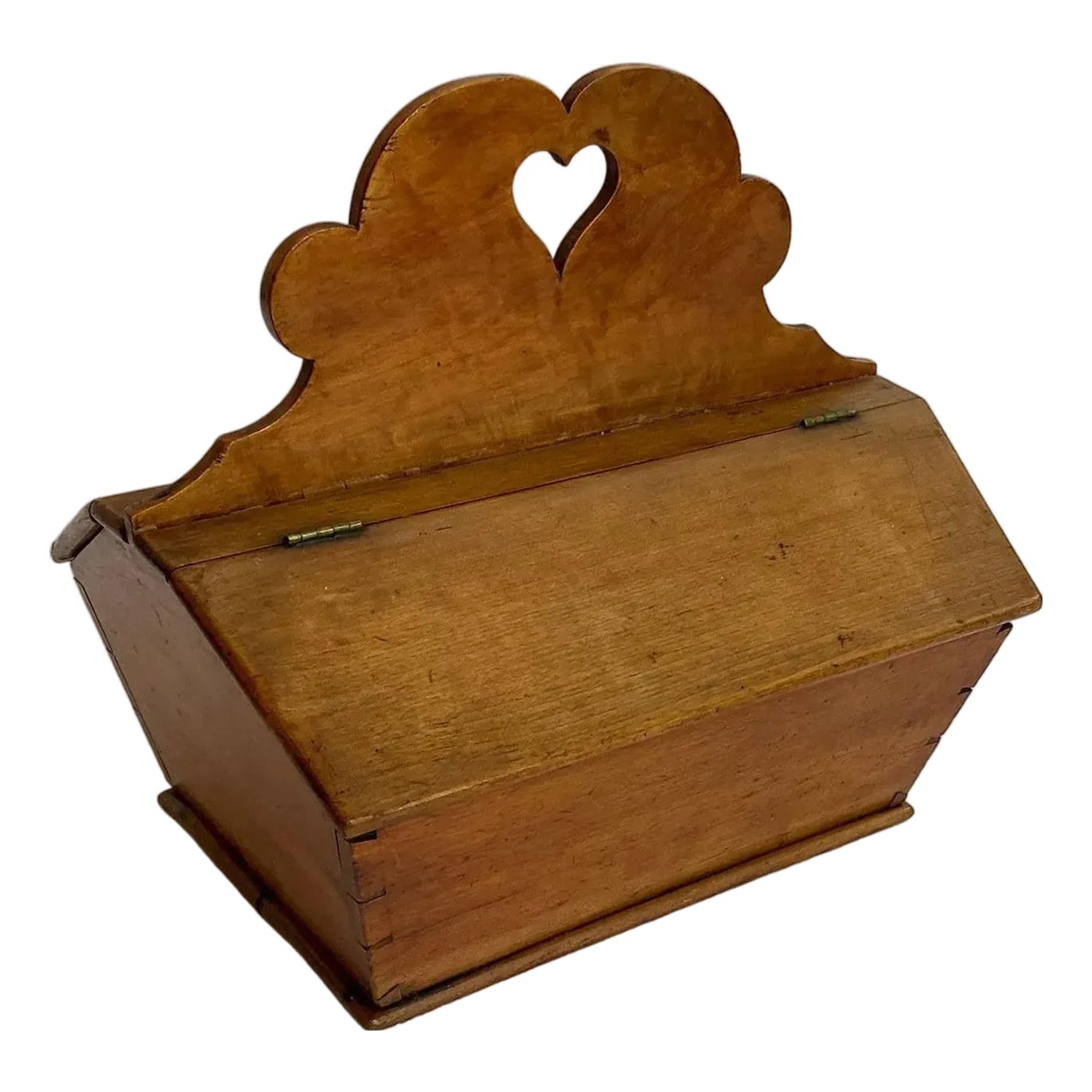 1840s American New England Wooden Double-Lidded Cutlery Box | Chairish