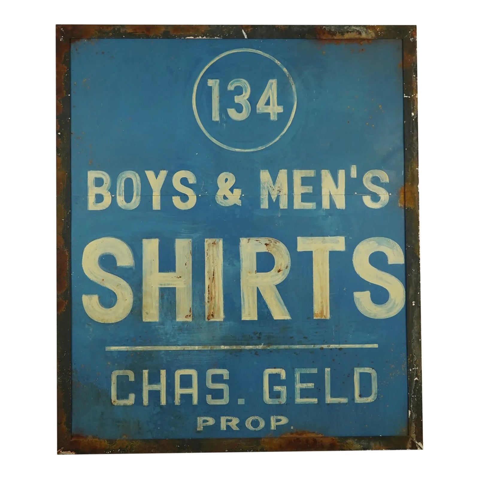Reclaimed Boys & Men's Shirts Aluminum Movie Prop Sign | Chairish