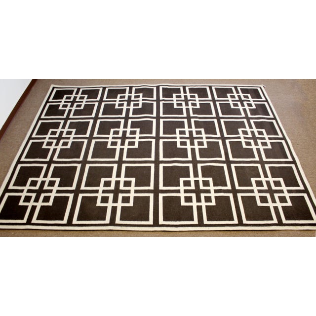 Contemporary Large Rectangular Geometric Area Rug Carpet | Chairish