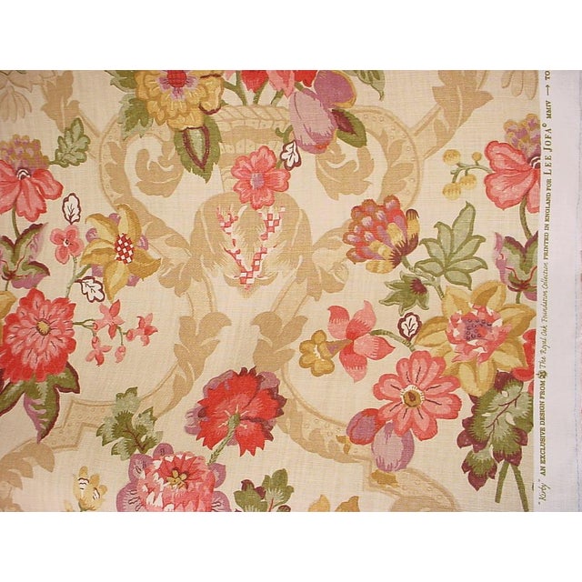 Traditional Lee Jofa Kirkby Print Straw Floral Drapery Upholstery ...