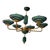 Green Art Deco Verde Chandelier by Kalco Lighting | Chairish