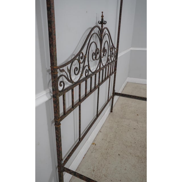 Queen Size Wrought Iron Poster Bed | Chairish