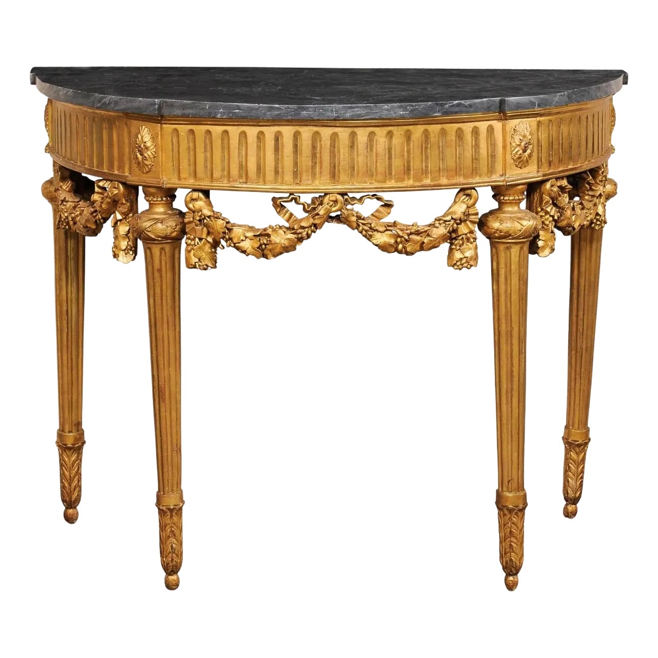 An Exquisite 18th C. French Demi-Lune Table | Chairish