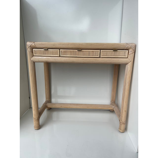 Vintage Coastal Writing Desk/Console | Chairish