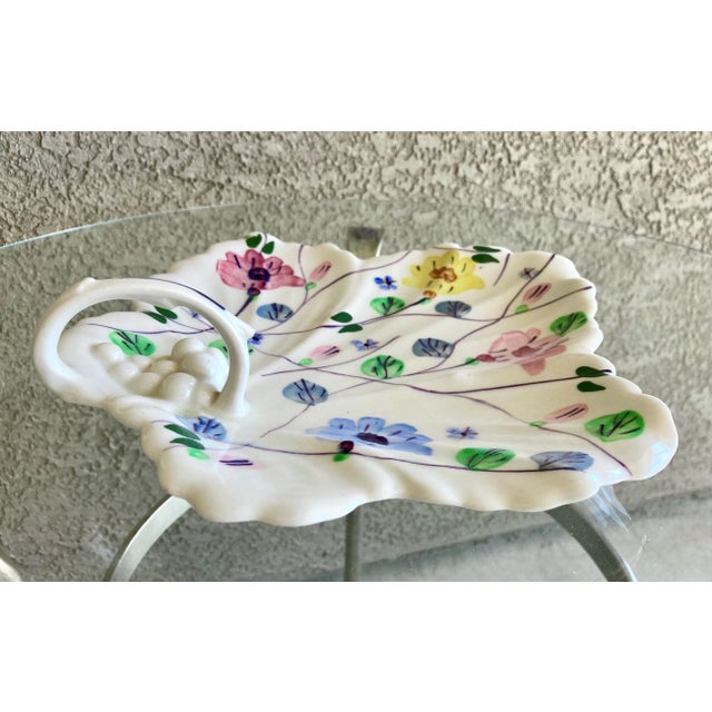 1930s Blue Ridge Southern Potteries Maple Leaf Trompe l'Oeil Relish ...