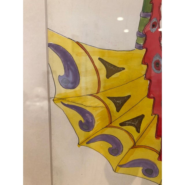 1920s Vintage Lester Design Company Watercolor Painting | Chairish