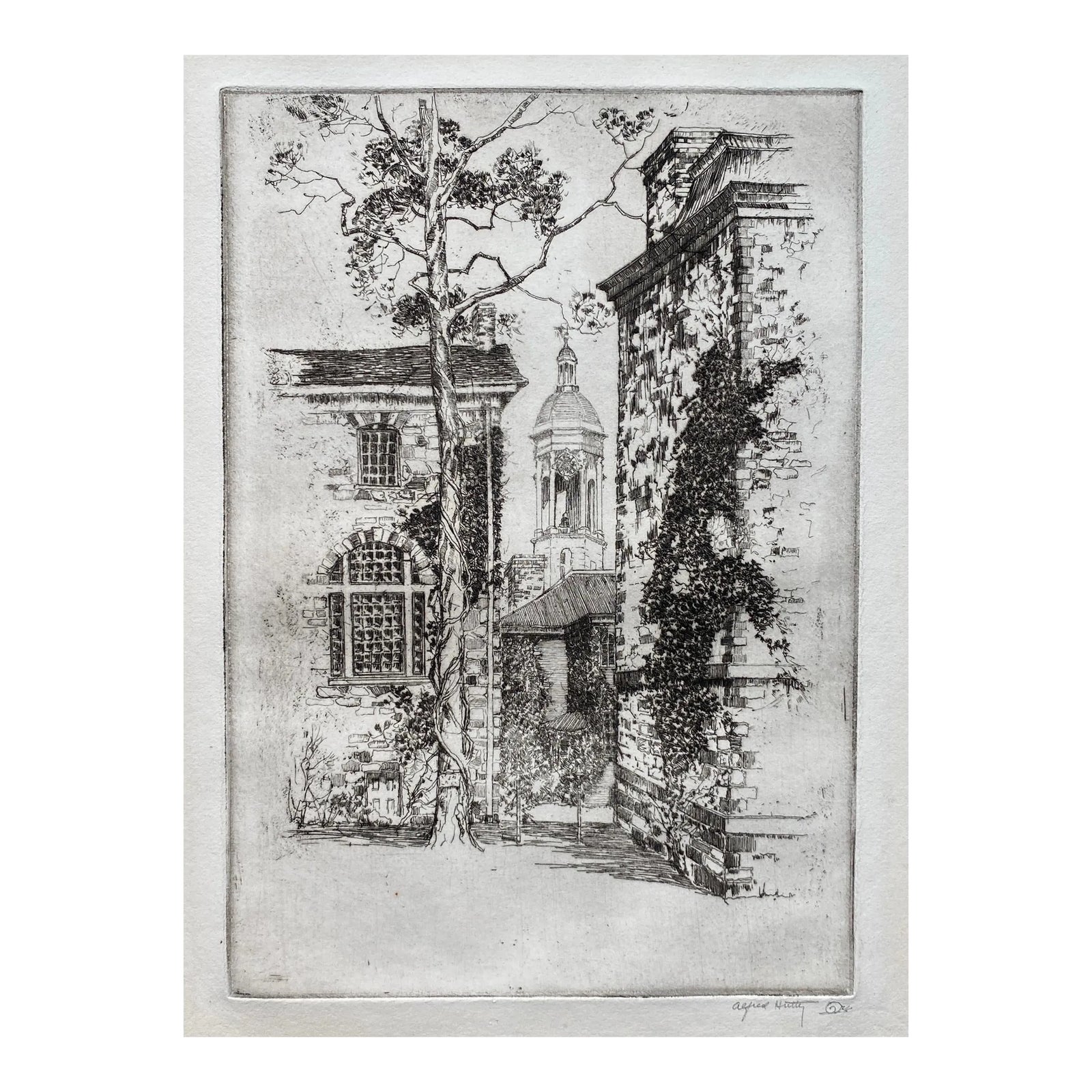 1923 Alfred Hutty Princeton University Etching | Chairish
