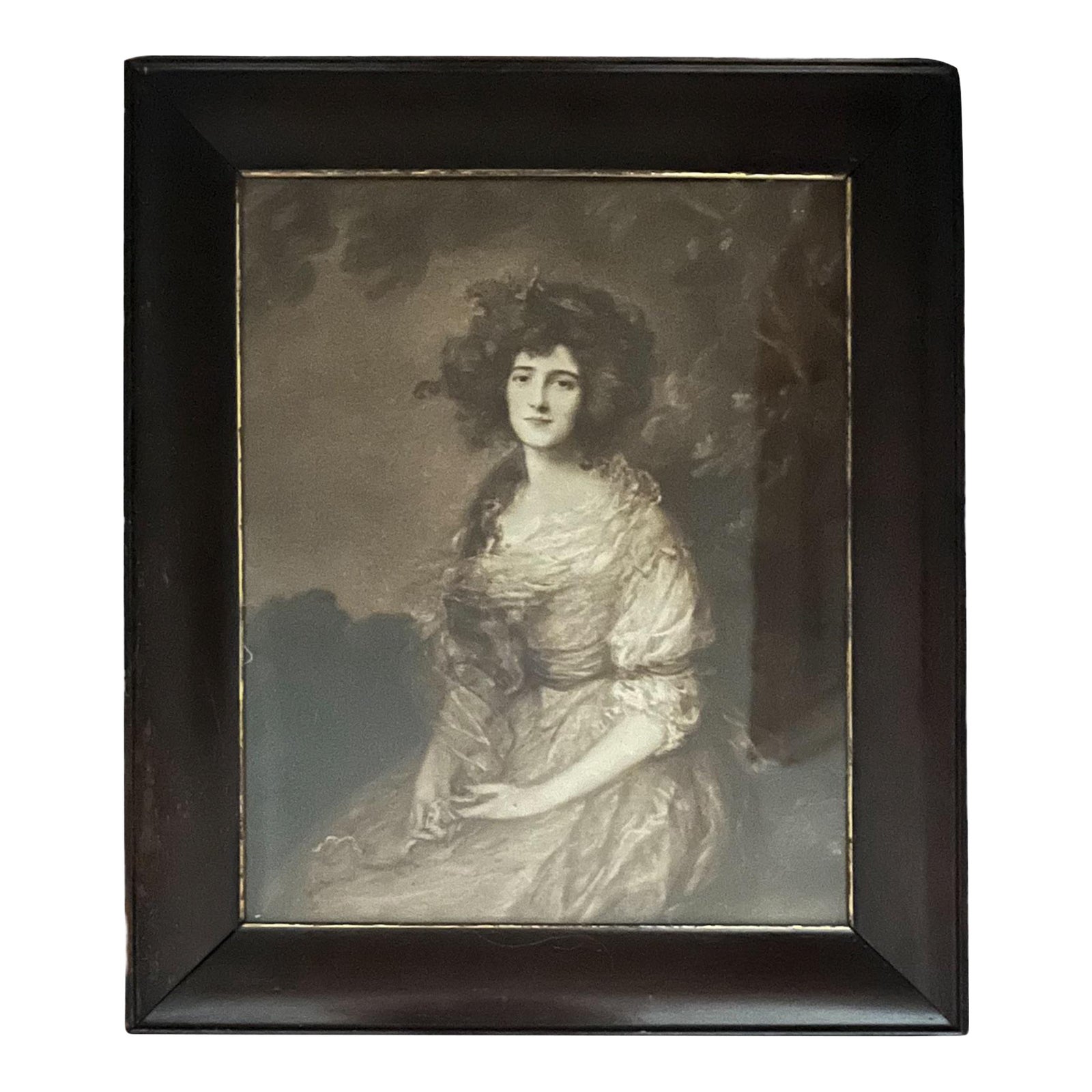 Late 18th Century Mezzotint, Portrait Painting of a Lady, in Original ...