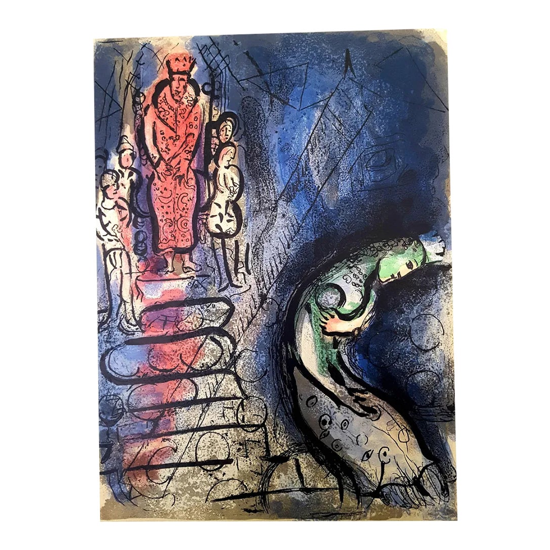 Marc Chagall - The Bible - Ahasuerus Sends Vasthi Away - Original ...