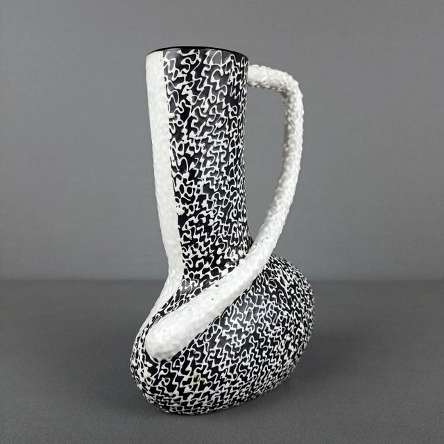 1950s Italian Deruta Santucci Asymmetrical Modernist Ceramic Vase ...