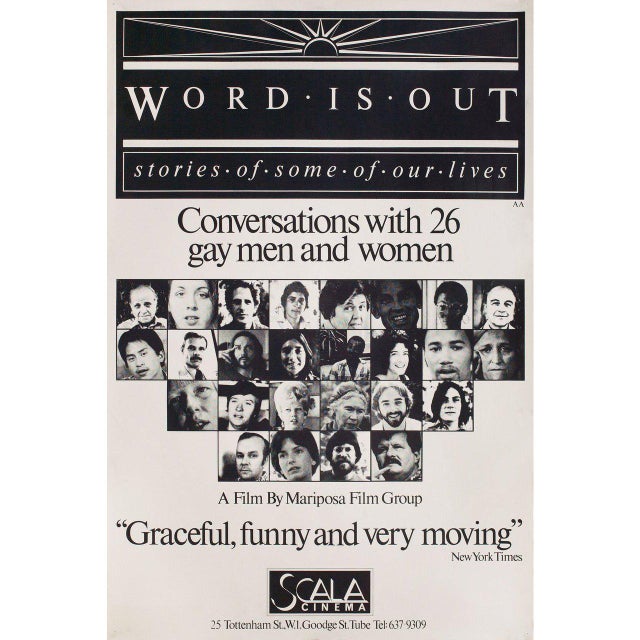 Word Is Out 1977 British Double Crown Film Poster | Chairish