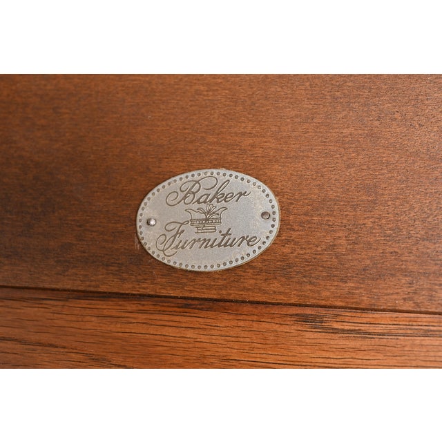 Baker Furniture Hollywood Regency Chinoiserie Burled Walnut Altar Table ...