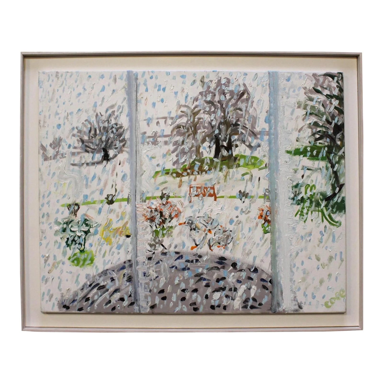 Elizabeth Cope Painting "Geese in Snow" | Chairish