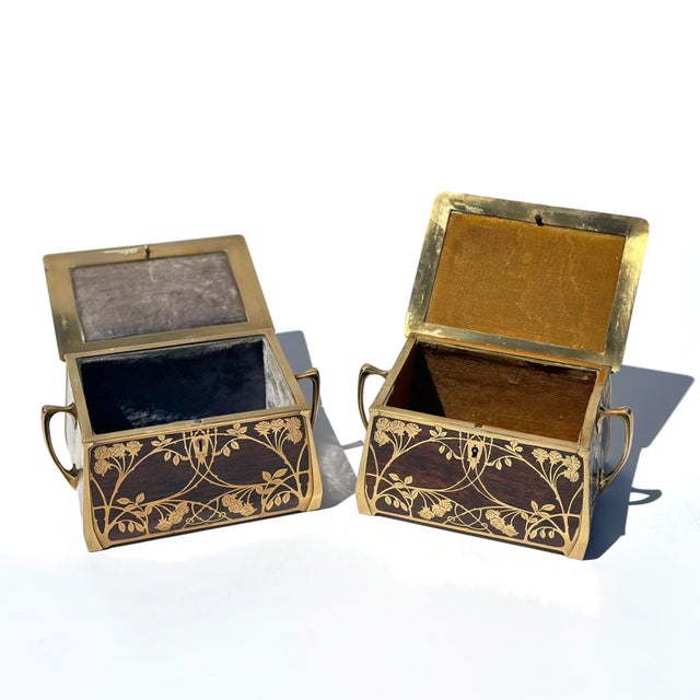 Pair of Art Nouveau Coromandel Boxes by Erhard & Söhne, 1900 | Chairish