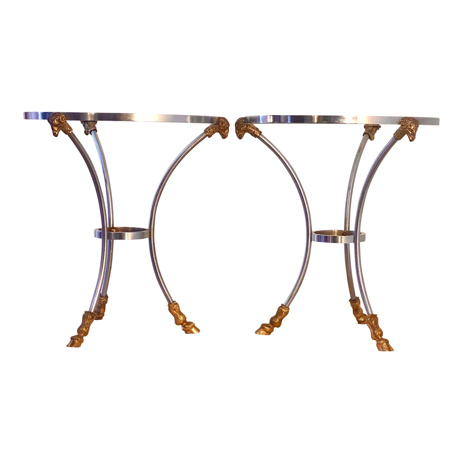 1970s Mid Century Maison Jansen for Ralph Pucci Ram Head and Hoof ...