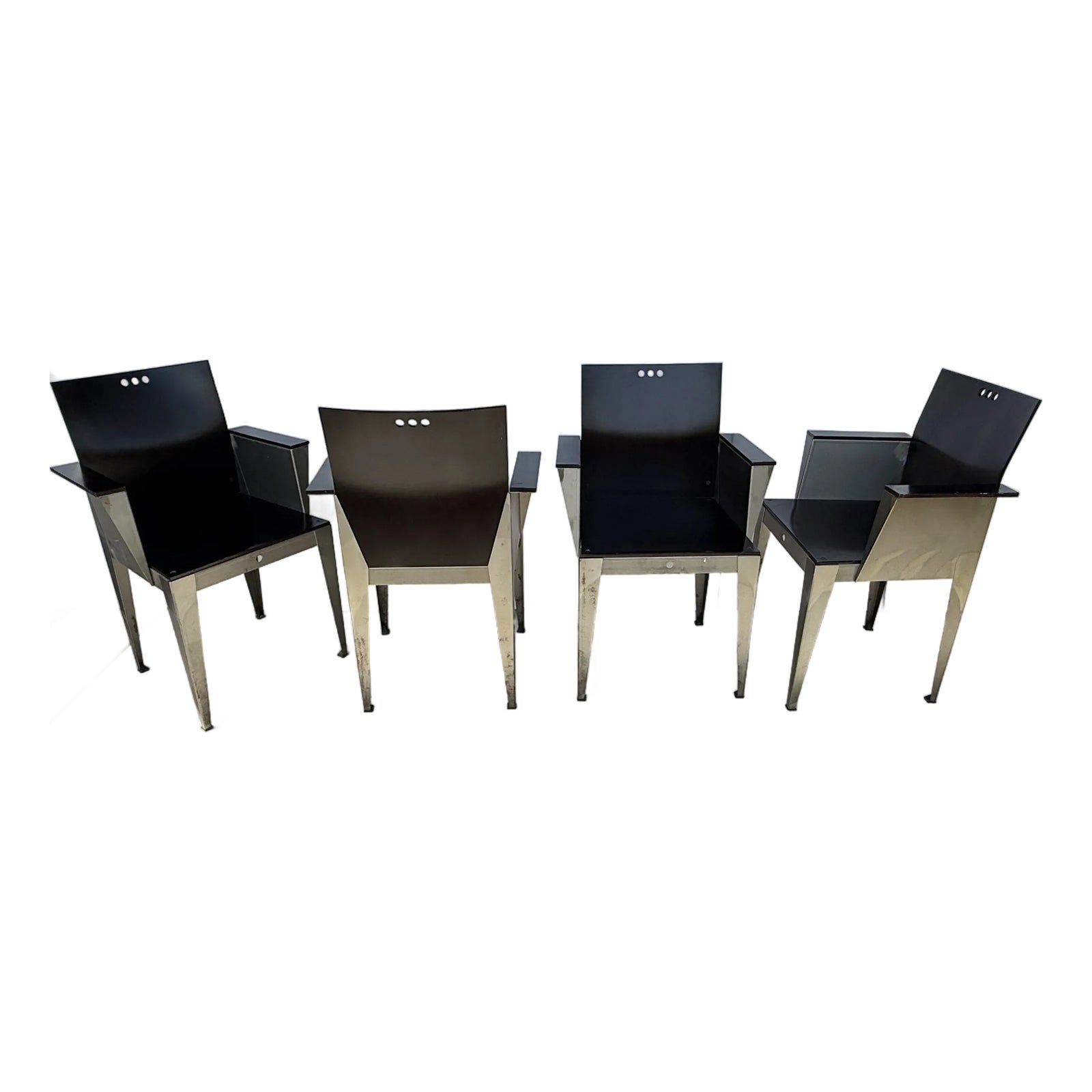 Set of 4 "Eli Chairs" by Bruce Sienkowski From 90's | Chairish