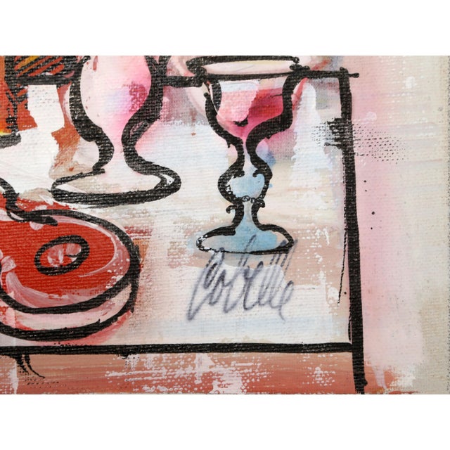 Charles Cobelle, Still Life With Violin and Bottle , Acrylic on Canvas ...