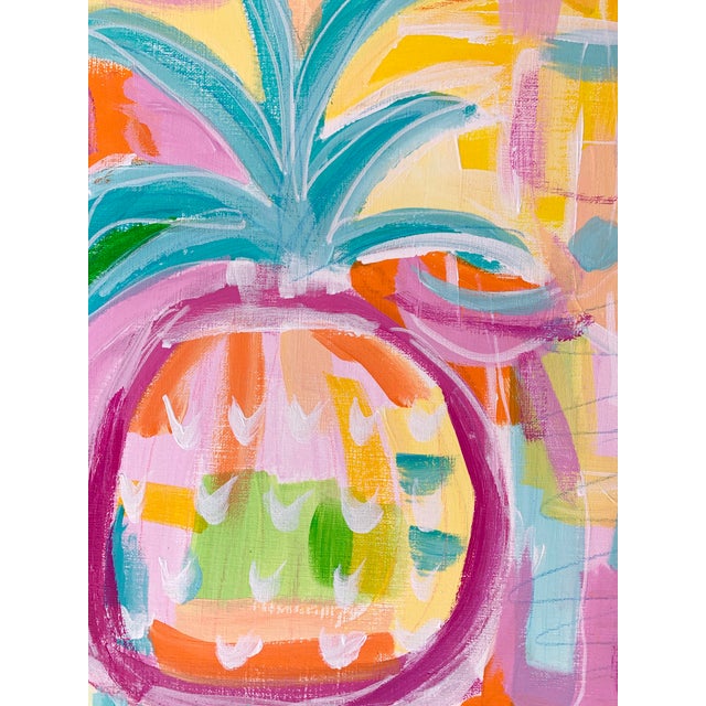 “Pineapple BFF’s” Abstract Painting by Christina Longoria | Chairish