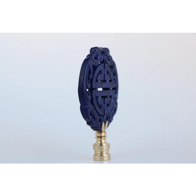 Chinese Longevity Symbol Lamp Finial on Brass Hardware | Chairish