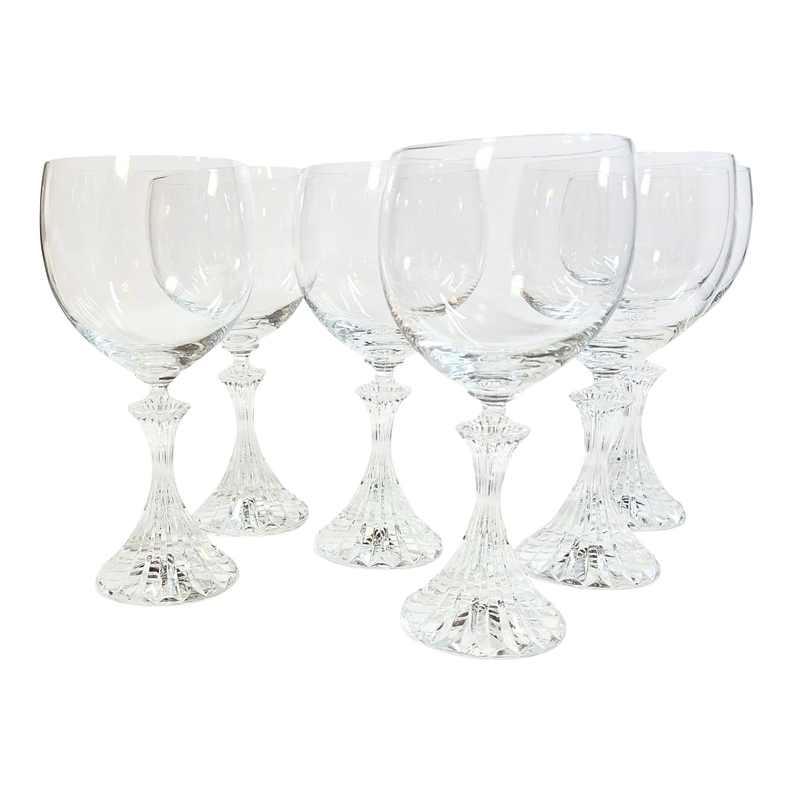 Vintage Mikasa Crystal Goblets- Set of 6 | Chairish