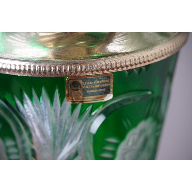 Vintage Dresden by Peck Ruby Cut Crystal Table Lamp | Chairish