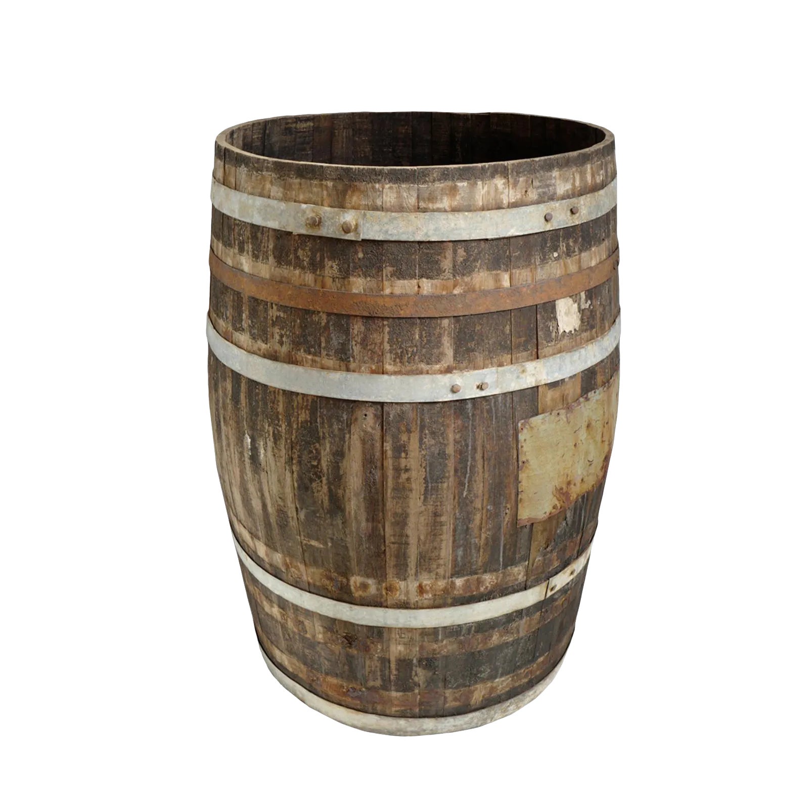 Vintage Wood & Iron Barrel | Chairish