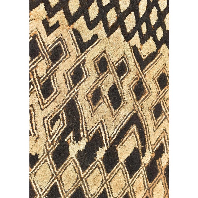 20th Century Square Kuba Raffia Textile | Chairish