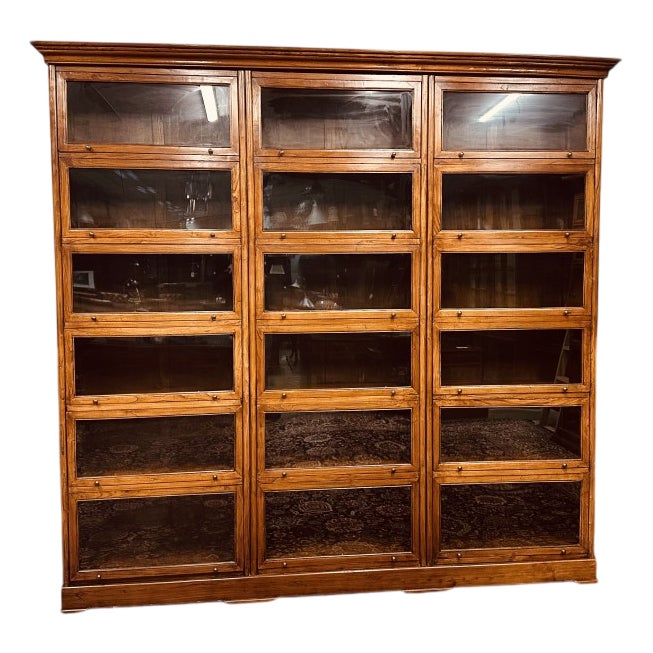 Large Antique Library Cabinet from Globe Wernicke | Chairish